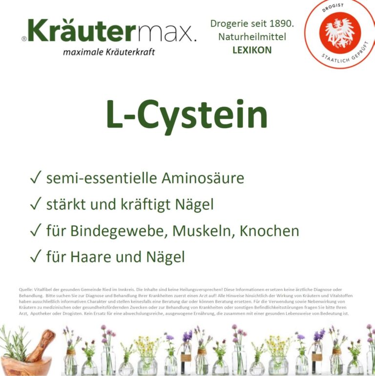 L Cystein: Eine Aminosäure mit antioxidativer Wirkung - Kräutermax Magazin