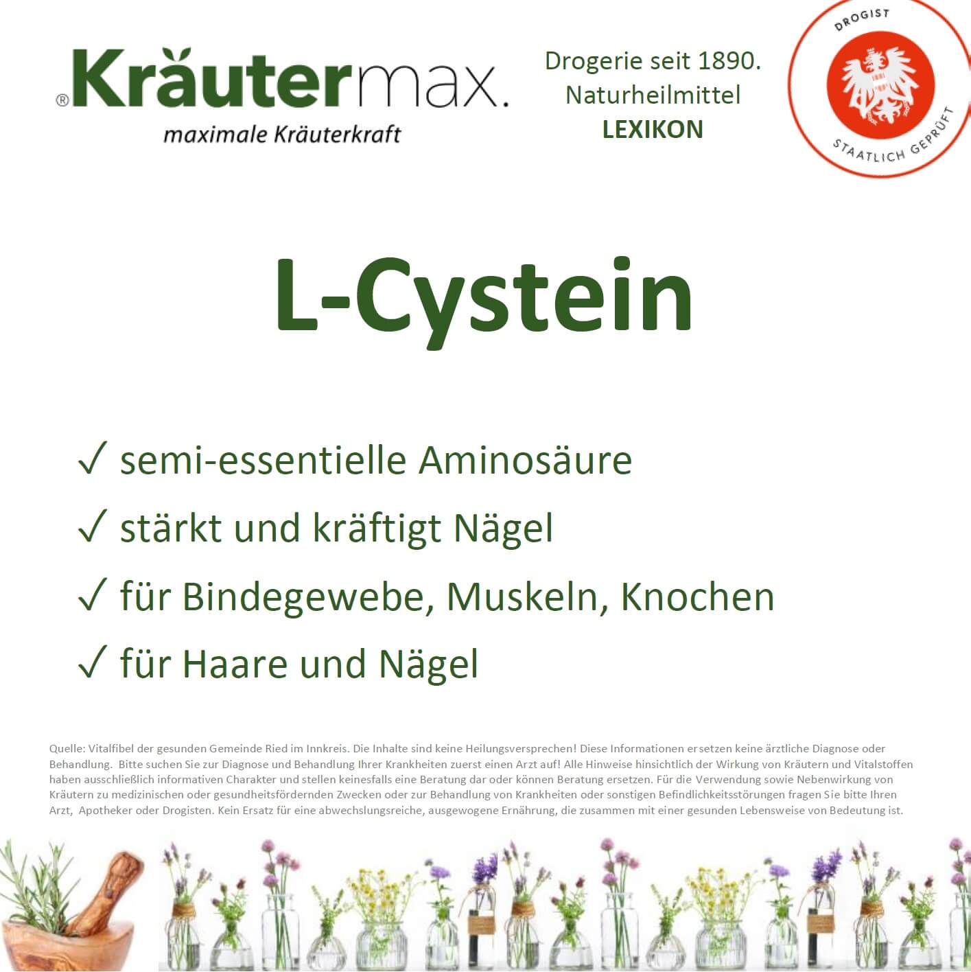 L Cystein: Eine Aminosäure mit antioxidativer Wirkung - Kräutermax Magazin